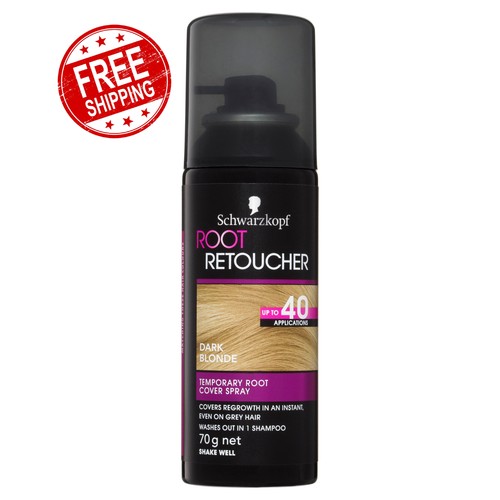 Schwarzkopf Temporary Root Cover Spray Grey Hair Retoucher Dark Blonde ...