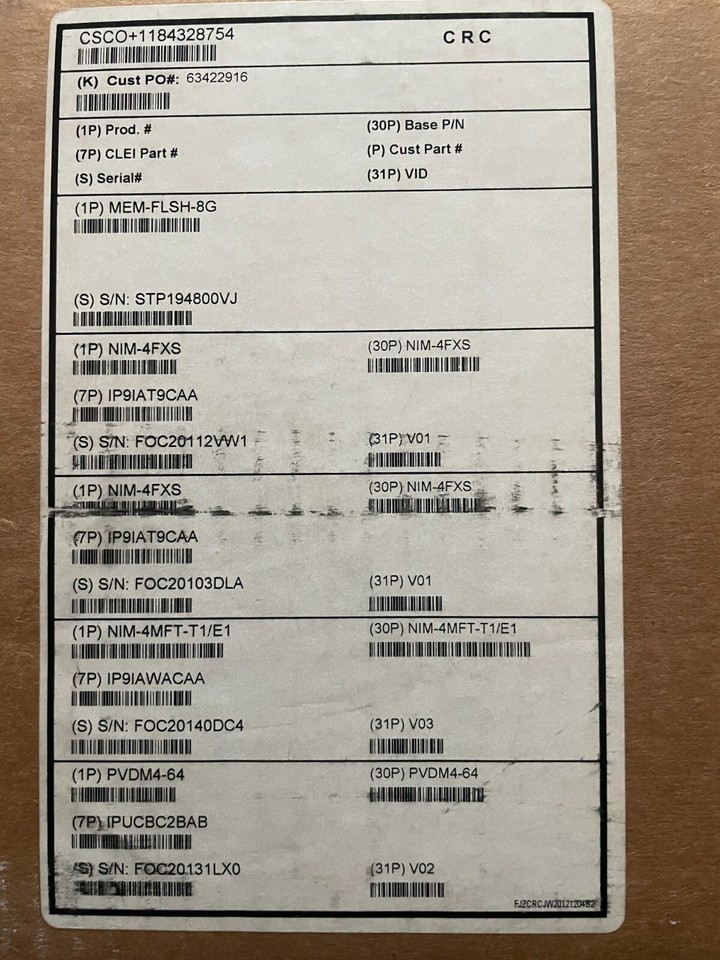 NEW CISCO ISR4431/K9, NIM-4FXS, NIM-4MFT-T1/E1, PVDM4-64, 2x PWR-4430 ...