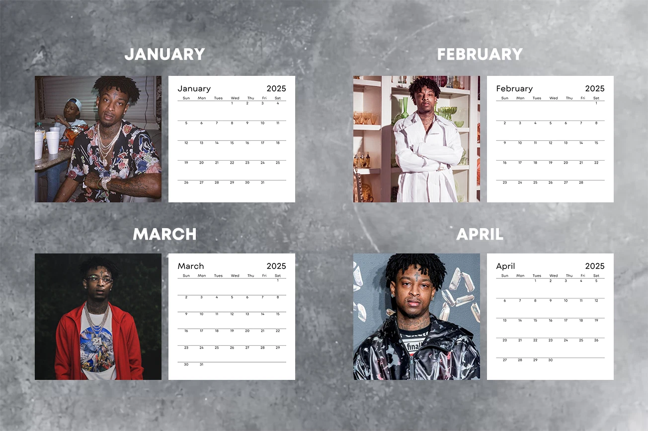21 Sav.age 2025 Wall Calendar – Iconic Celebrity Photos, Perfect for ...