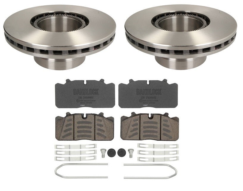 "FITS DAF LF45 LF55 LF FRONT BRAKE DISCS C/W CAST ABS EXCITER RING ...