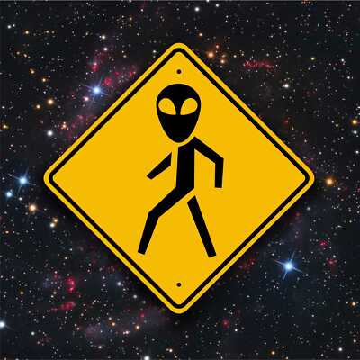 Alien Crossing / Pedestrian Sign - UFO Sighting - Roswell - E.T ...