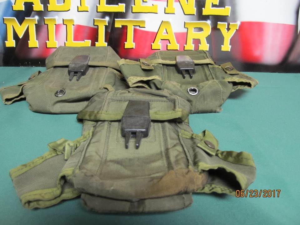 US Military Army Small Arms Pouch 223 5.56 OD Ammo Pouch 3 Mag Pouch 10 ...