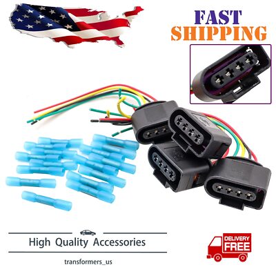 4 Pack Ignition Coil Connector Harness Plugs Wiring W/Terminals for ...