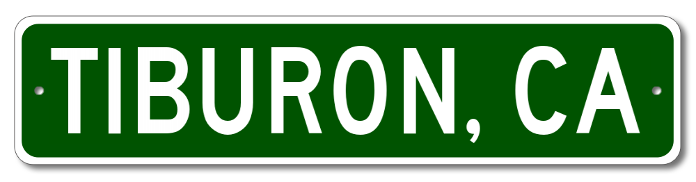Tiburon, California Metal Wall Decor City Limit Sign - Aluminum | eBay