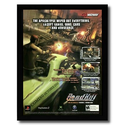 2003 Roadkill PS2 Xbox Gamecube Framed Print Ad/Poster Video Game Room ...