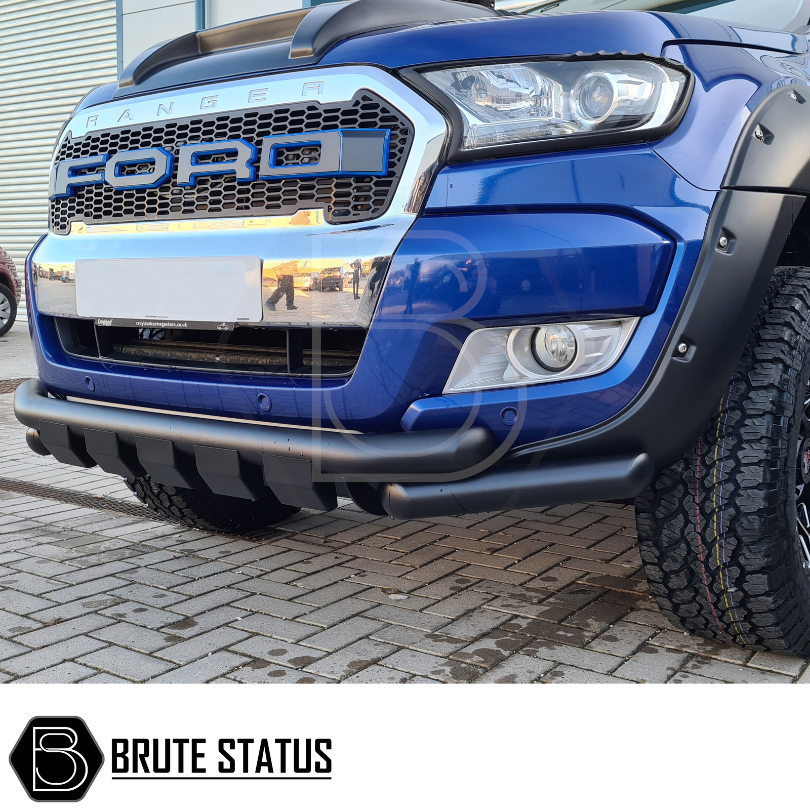 Ford Ranger 2015+ Matt Black City Bar (Spoiler Bumper Guard Nudge Bull ...