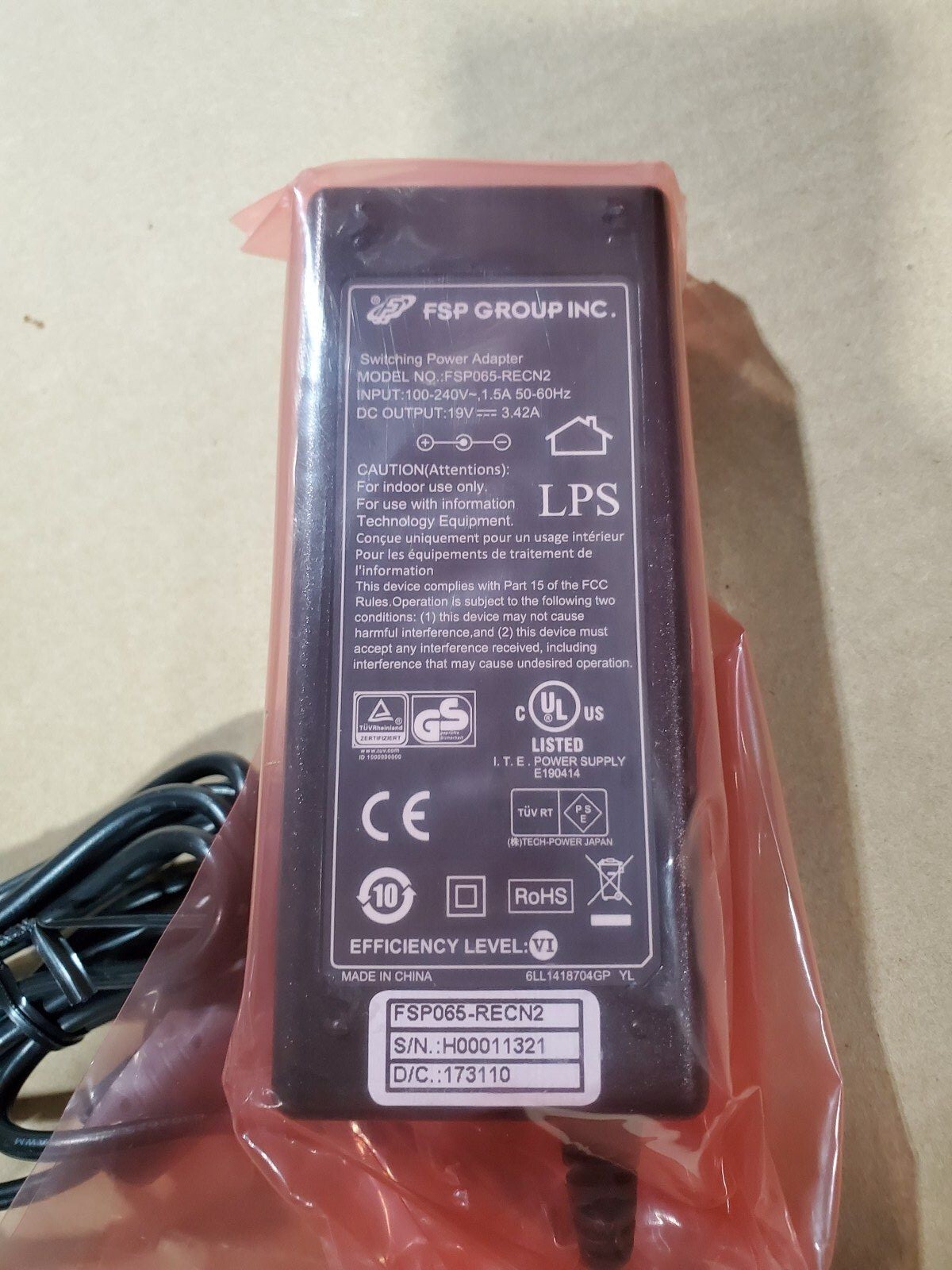 LOT of 40 FSP Group FSP065-RAB AC Adapter power supply W/o power cord ...