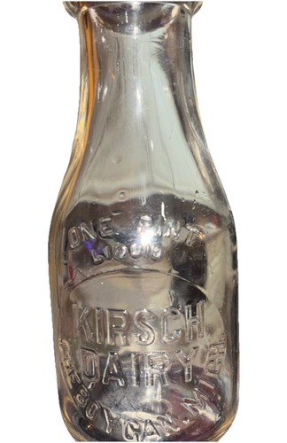 Quart Embossed Milk Bottle Kirsch Dairy CHEBOYGAN MICHIGAN MICH MI | eBay