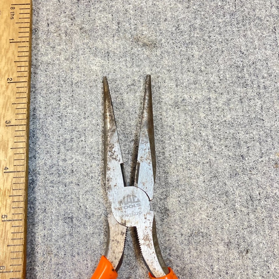 Mac Tools Pliers Needle Nose Side Cutting Coated Handles 8" #P3018220 ...
