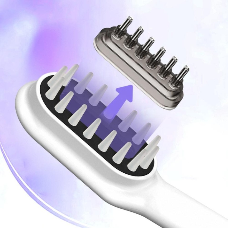 Electric Massage Comb Negative Ion Red Light Therapy Brush Head ...