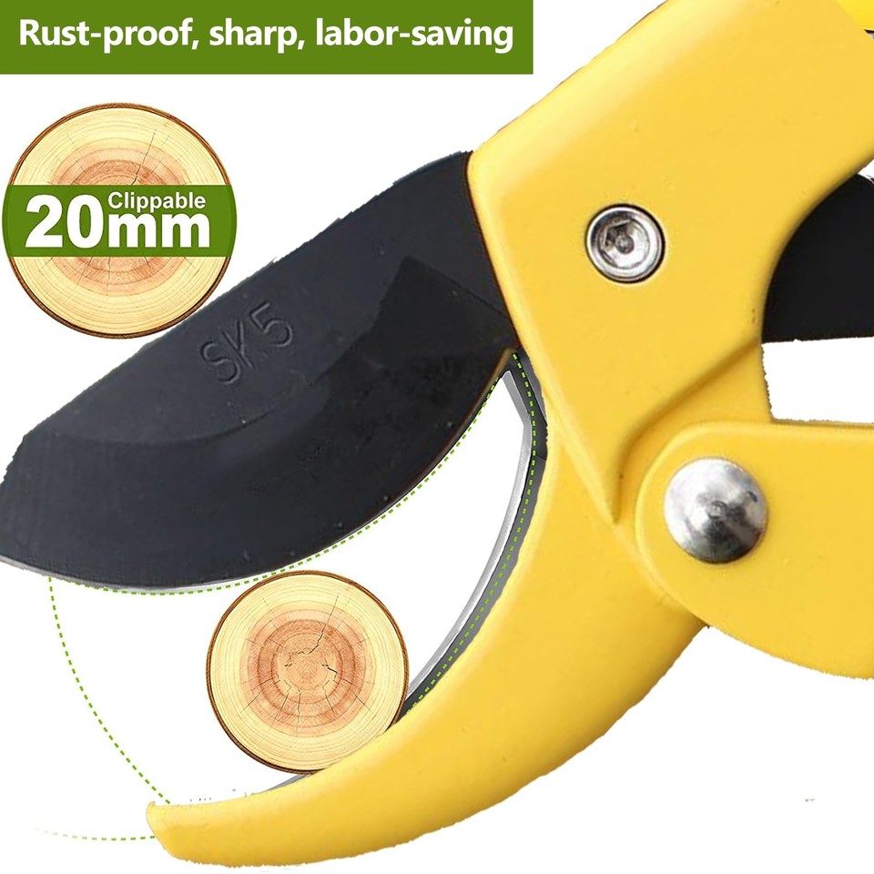 Premium 8 inch garden clippers, 3 Times Easy to Work, Arthritis Weak ...
