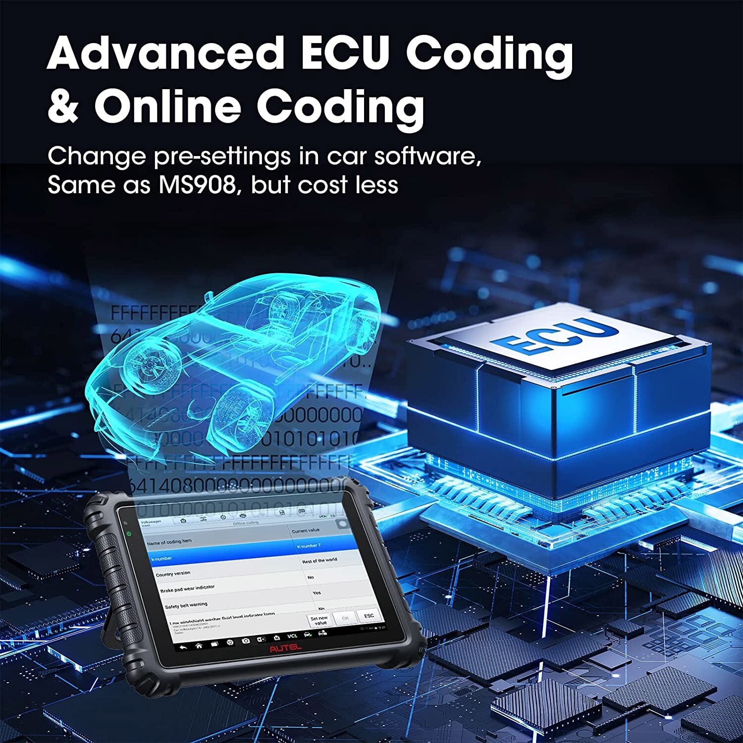 Autel MK906 PRO Maxisys MK906BT OBD2 EOBD Car Diagnostic Scanner KEY ...