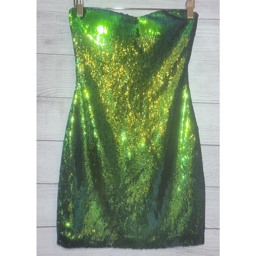 As U Wish Two Way Sequin Strapless Bodycon Evening Cocktail Dress Size ...