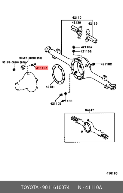 Original bolt stud for power take-off case 9011610074 for TOYOTA 90116 ...