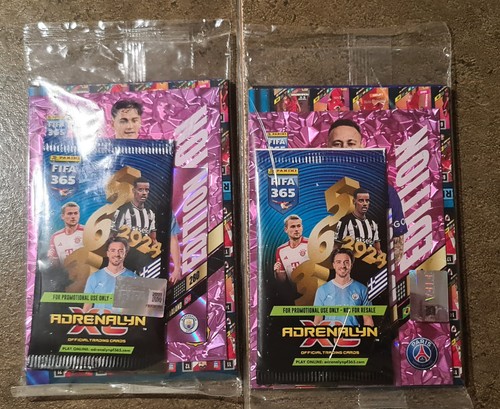 2 Panini FIFA 365 adrenalyn xl 2024 Greek Excl. GAVI + NEYMAR XXL promo ...
