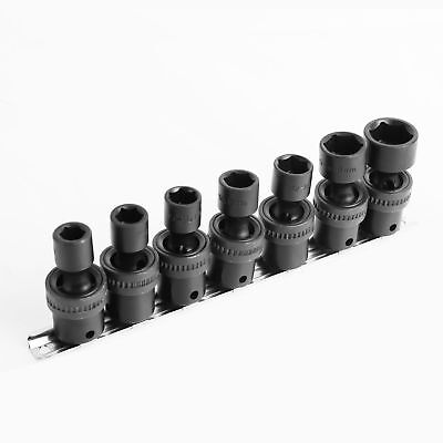 3/8" Drive Universal Swivel Deep Impact Socket Set CR molybdenum METRIC ...