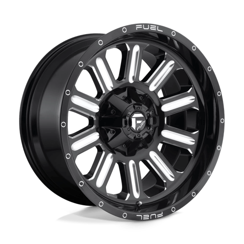 Fuel 1PC D620 HARDLINE 20X10 8X180 -18 124.20 GLOSS BLACK MILLED Wheel ...