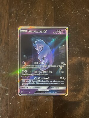 Pokémon TCG Mewtwo GX (Shining) Shining Legends 78/73 Holo Secret Rare ...