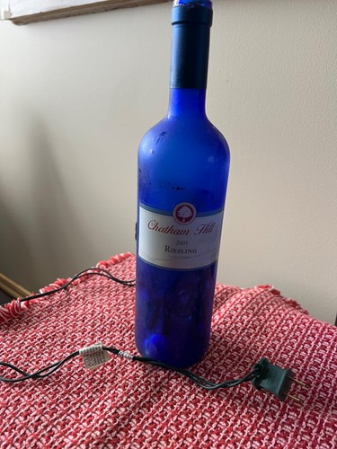 Lighted Wine Bottle Cobalt Blue | eBay