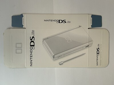 Nintendo DS Lite UNFOLDED Polar White Box Only No Serial # Very Unique ...