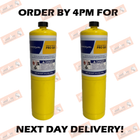 MAPP MAP PRO PLUS GAS DISPOSABLE BOTTLE PLUMBERS BURNER CYLINDER 400G 1 ...