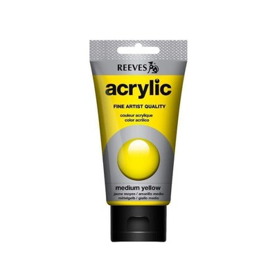 Reeves - Acrylic Paint 75ml - Medium Yellow 120* | eBay Australia