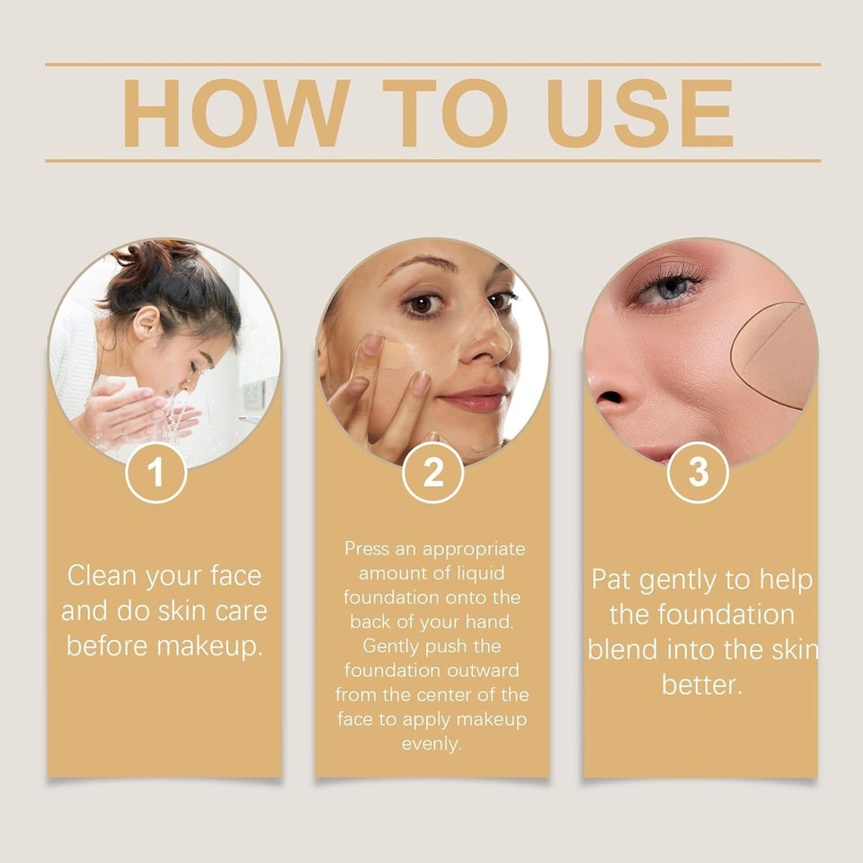 Foundation Makeup Discoloration 30ML White To Skin Tone Color Changing ...