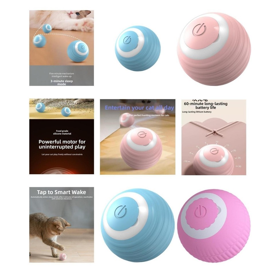 Day Or Night Play Automatic Cat Toy Biomimetic Movement Smart Obstacle Avoidance | eBay Australia
