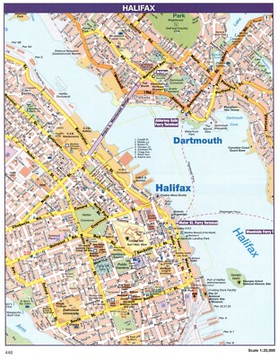 HALIFAX NOVA SCOTIA CANADA MAP GLOSSY POSTER PICTURE PHOTO PRINT BANNER ...