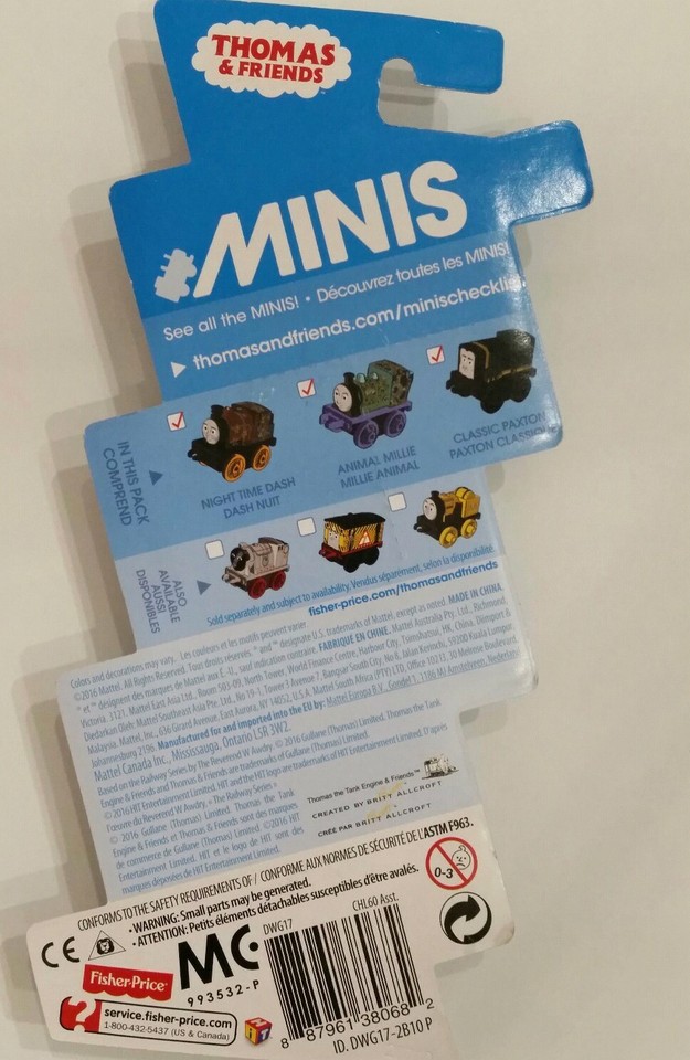 Night Time Dash, Animal Millie, Paxton - Thomas & Friends Minis 3 Pack ...