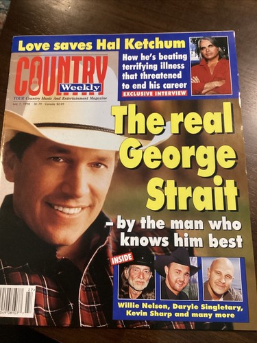 George Strait Covers Country Weekly Magazine July 1998 Willie Nelson | eBay