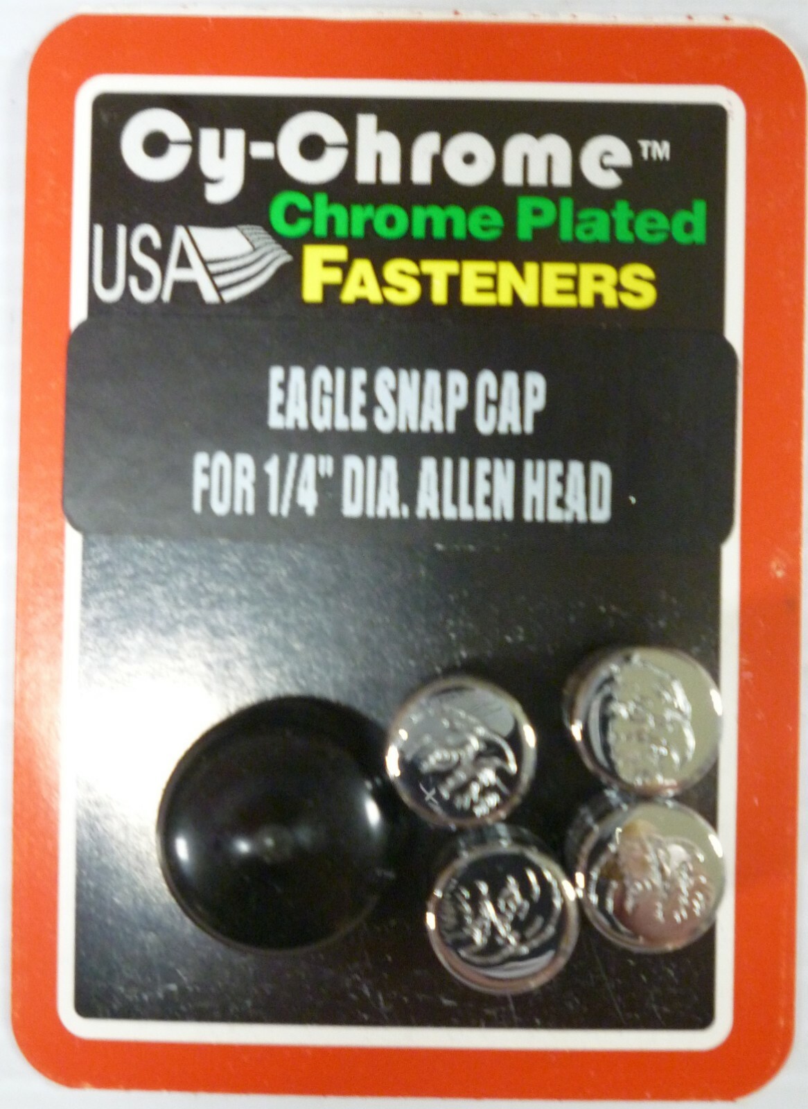 Cy-Chrome Chrome 1/4'' ALLEN HEAD EAGLE SNAP CAP P/N MCS 010 | eBay