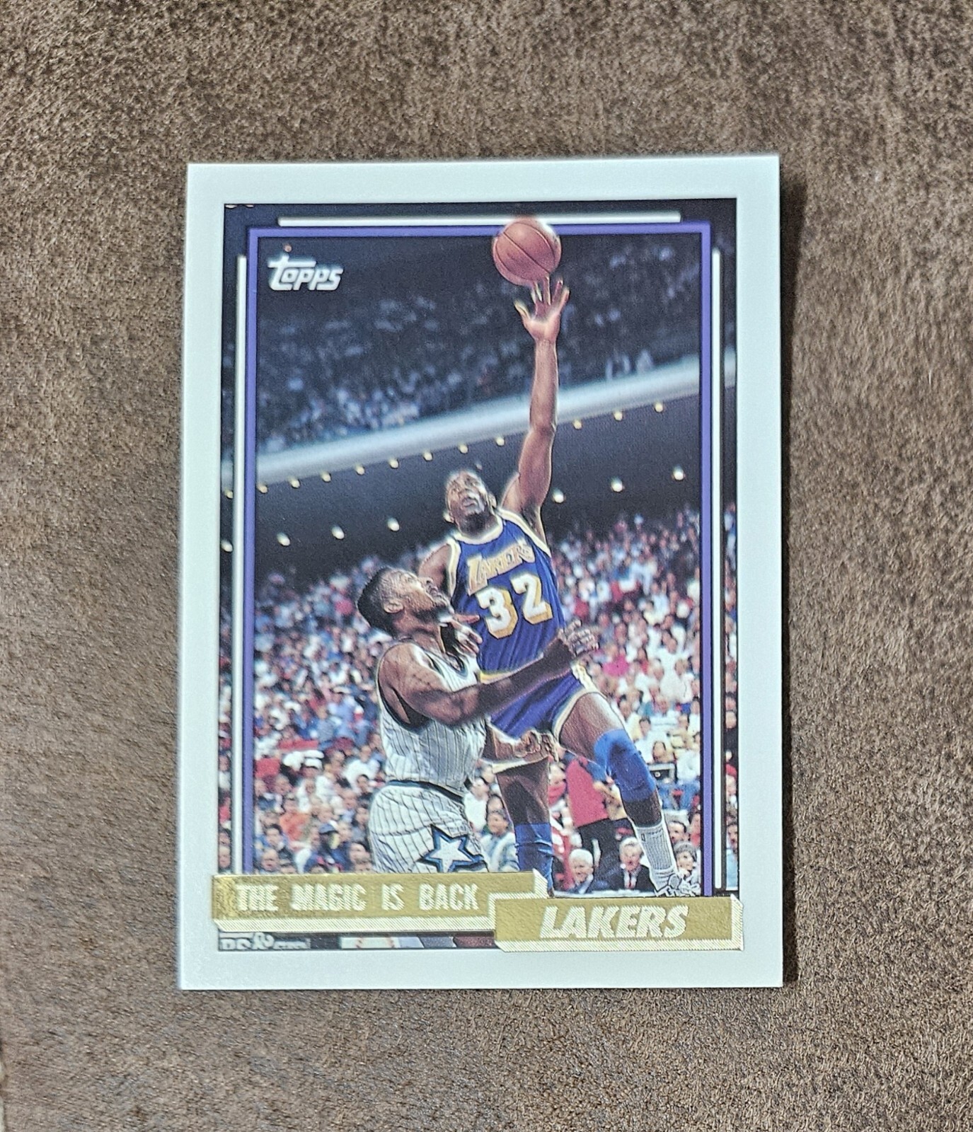 1992-93 Topps Gold #54 Magic Johnson Los Angeles Lakers The Magic Is ...