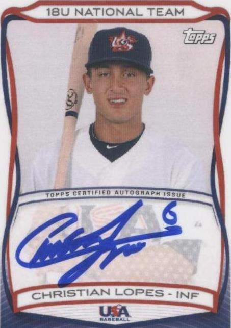 2010 Topps USA Baseball Team - Autographs Christian Lopes #A-5 (AU, RC ...