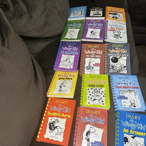 Lot of 15 Diary of a Wimpy Kid Jeff Kinney Chapter Kid Book Hardcover ...