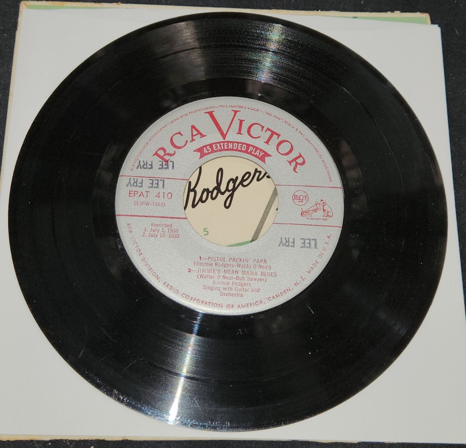 JIMMIE RODGERS MEMORIAL ALBUM VOLUME 5 RCA VICTOR EPAT 410 COUNTRY | eBay