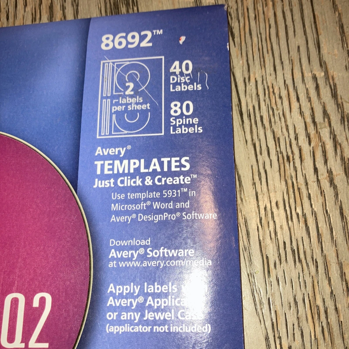 Avery Template 8692 Microsoft Label