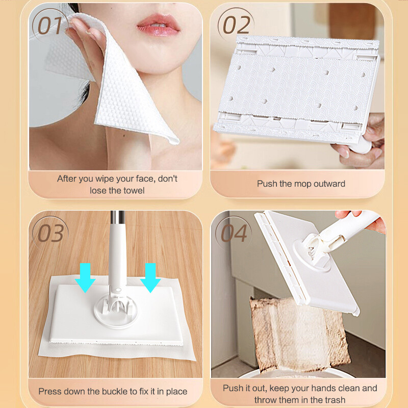 Automatic Cloth Changing Mini Mop,Hands-Free Mini Mop Compatible with ...