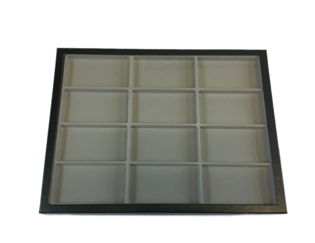 Riker Display Case 12 x 16 x 3/4" with Flocked Trays for Jewelry, Coins ...