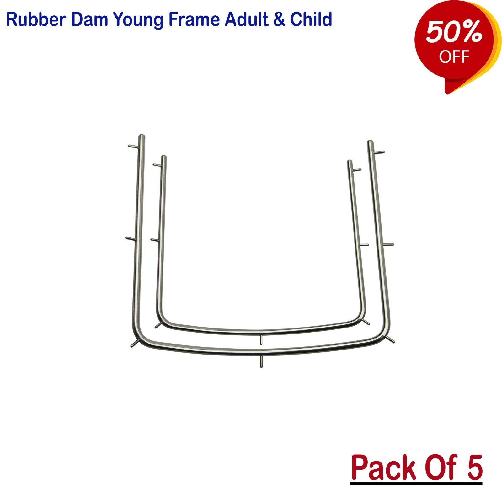 Pack Of 5 Young Frames Child & Young Rubber Dam Frame Endodontics ...
