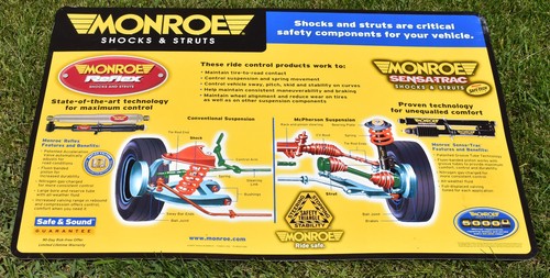 Vintage Monroe Reflex Shocks & Struts Advertising Gas & Oil Sign | eBay