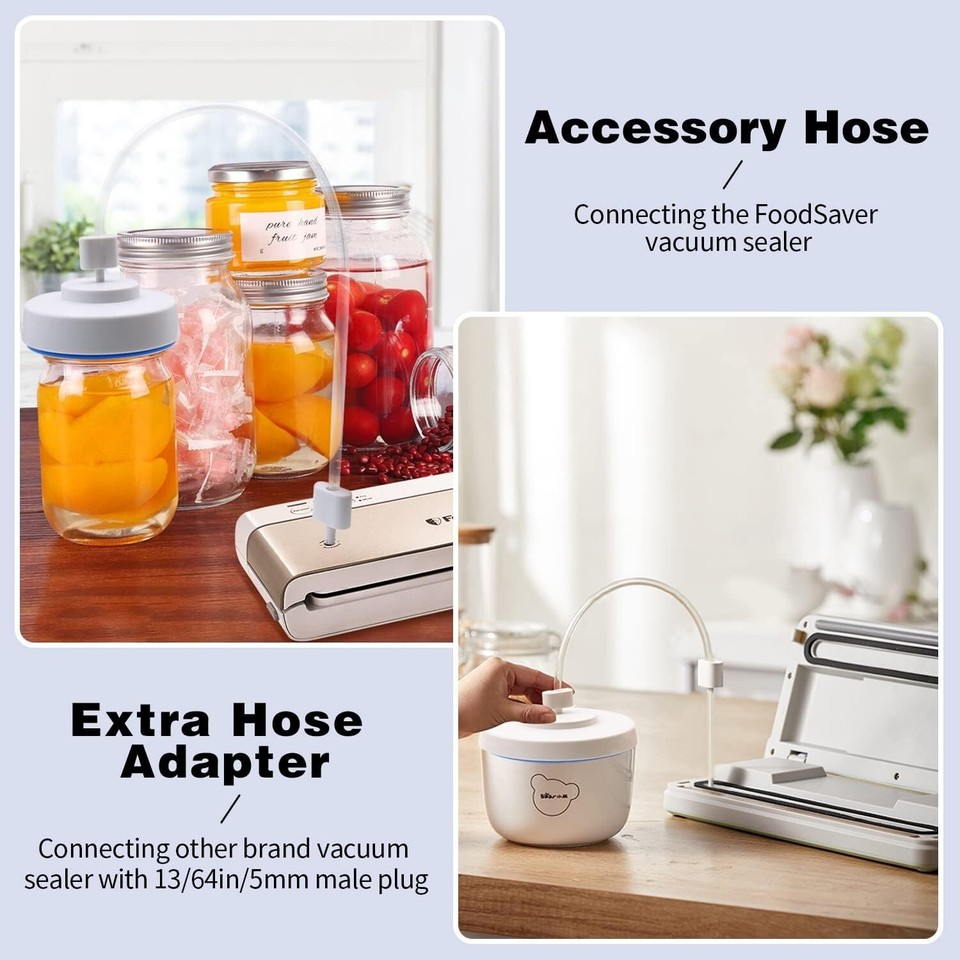 Mason Jar Vacuum Sealer Kit for Foodsaver Food Saver Jar Sealer and ...