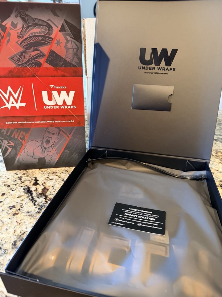 2024 Fanatics Under Wraps WWE Signed Walk Out T-shirt Tiffany Stratton ...