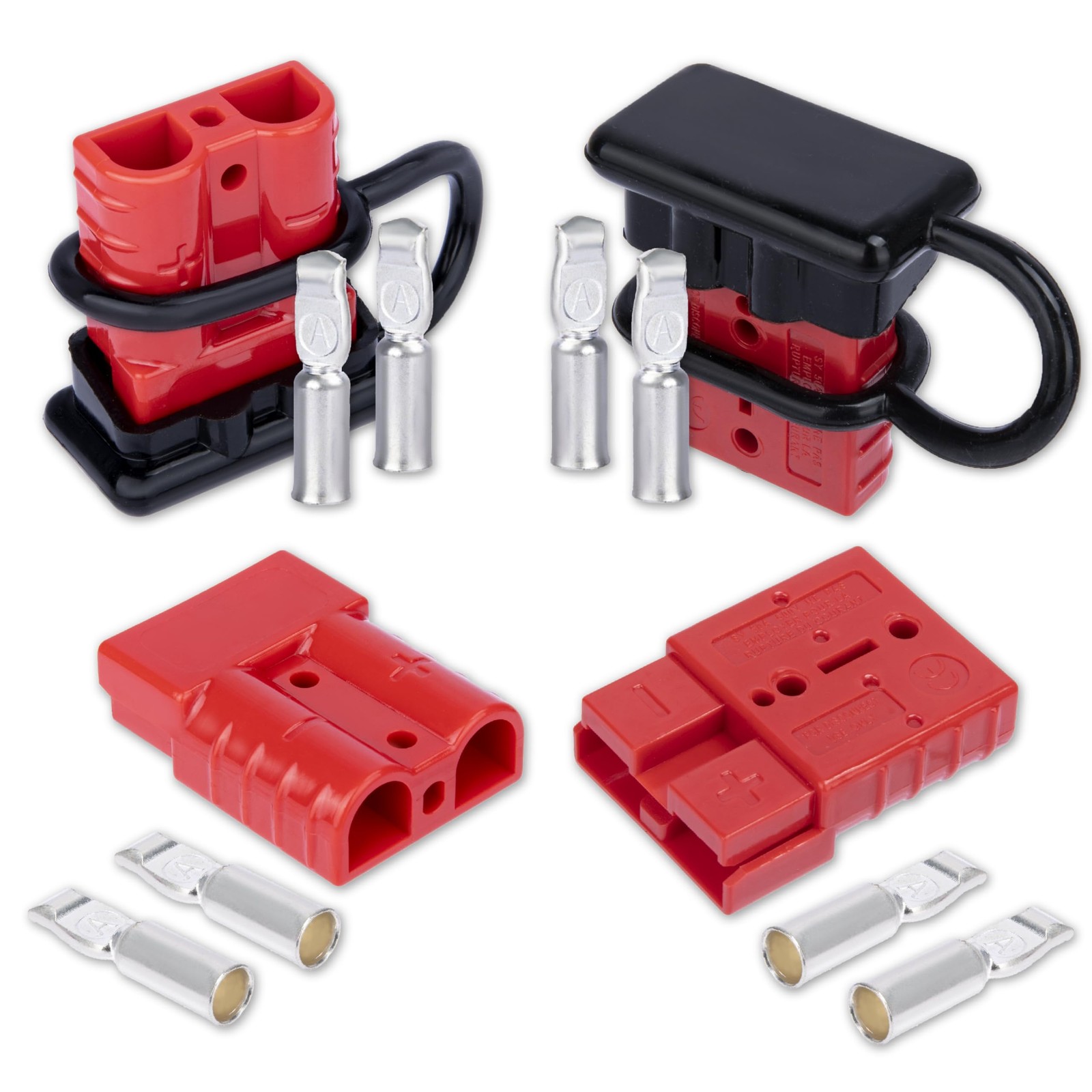4 Pack 50A Battery Quick Connect Plugs 6-12 Gauge Wire 12V 24V 36V | eBay