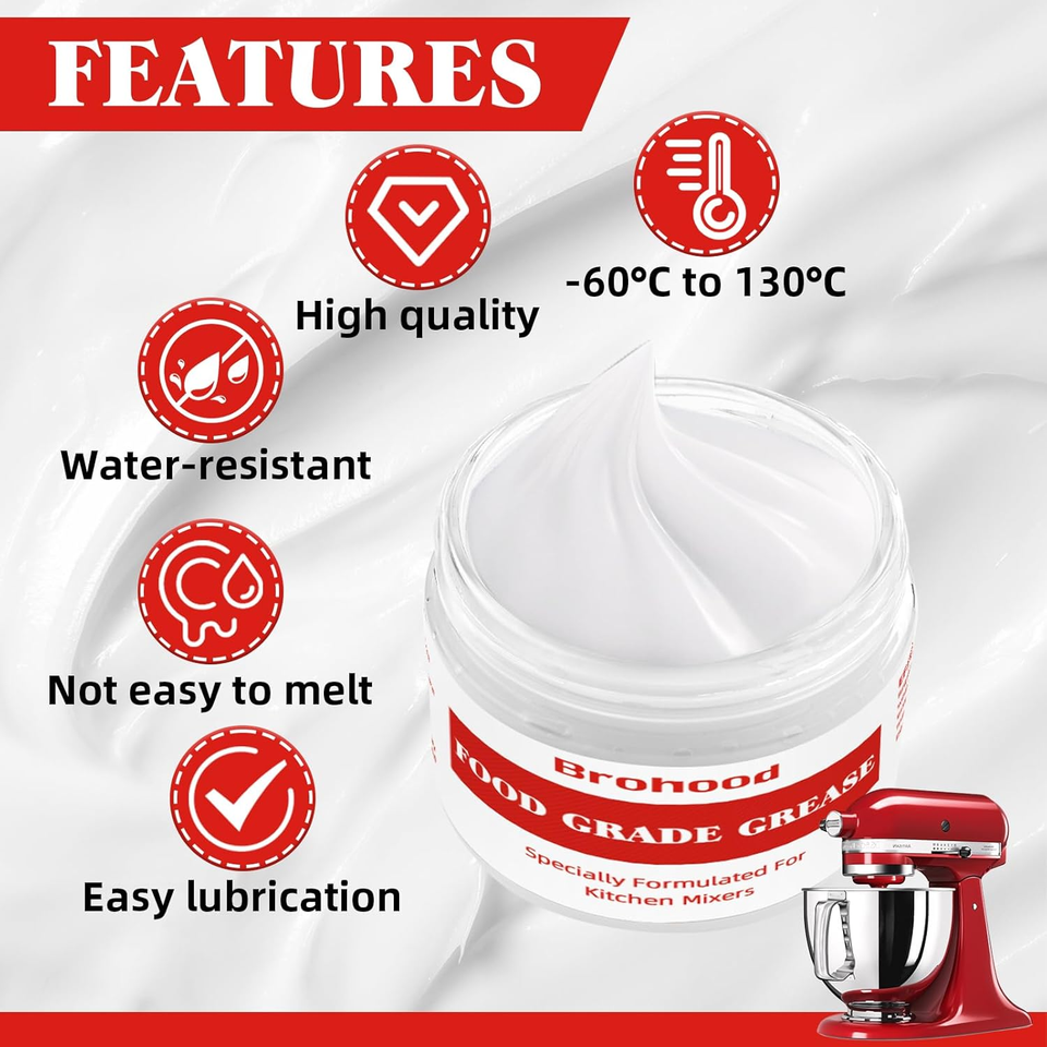 Food Grade Grease for Kitchen Aid Stand Mixer, 4.2 oz Food Safe Grease ...