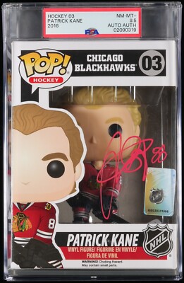 Patrick Kane Signed Blackhawks Funko Pop #03 Autographed Auto PSA 8.5 ...