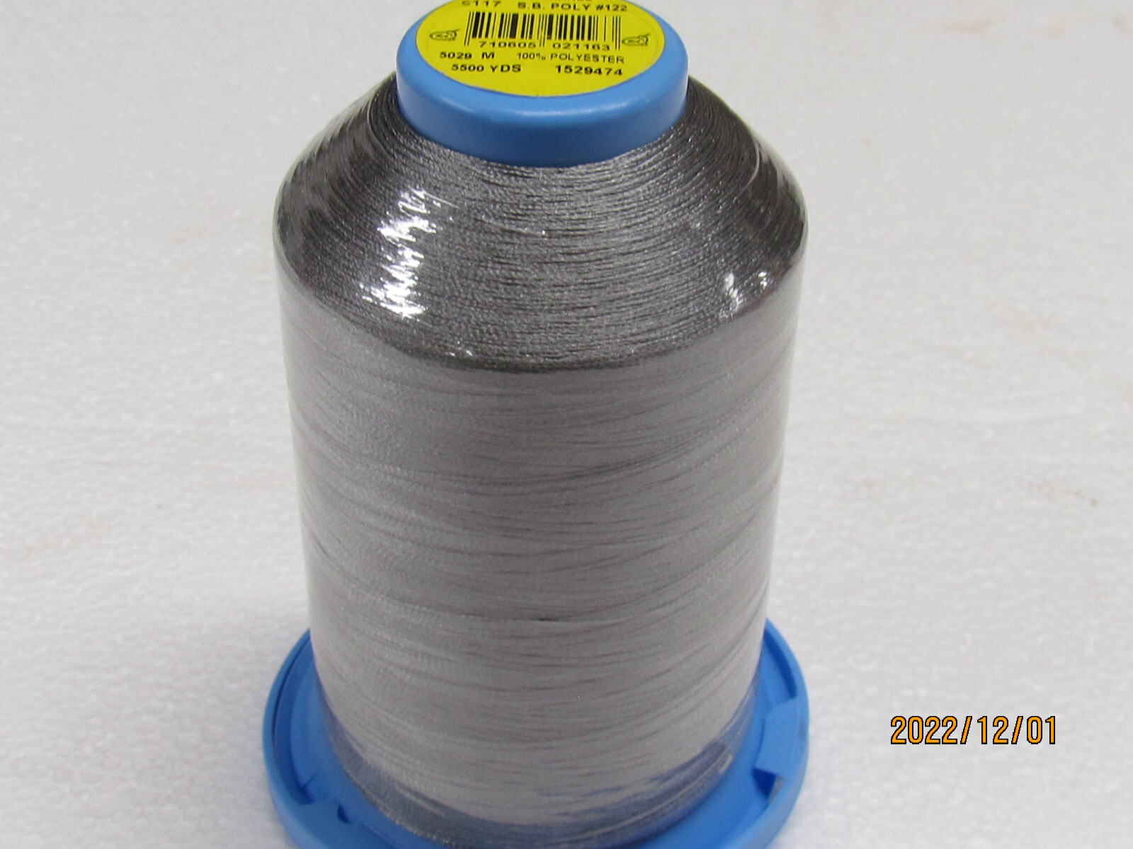 A&E Robison-Anton Embroidery Thread 122 SB POLY 5500 yards GRAY FLANNEL ...