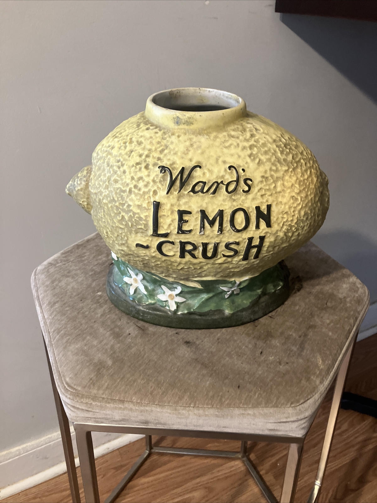 Vintage WARD'S Lemon Crush Counter Top Soda Ceramic Syrup Dispenser | eBay