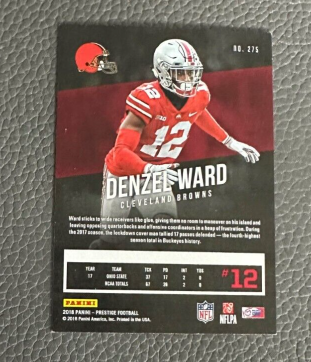2018 Panini Prestige #275 Denzel Ward Rookie RC Rookie Browns | eBay