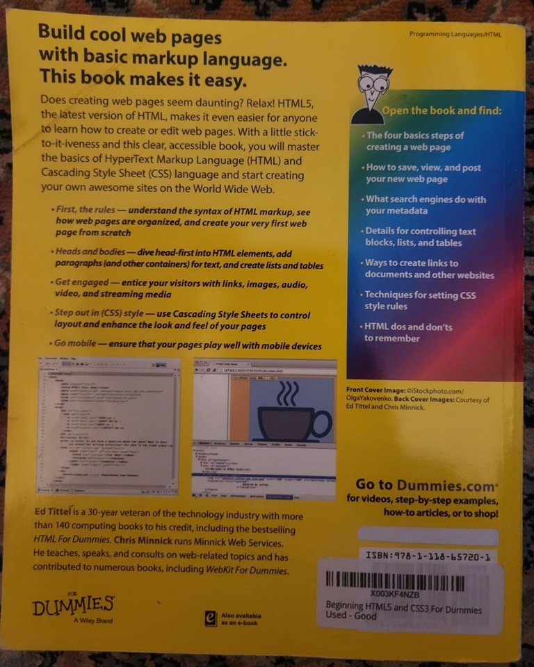 Beginning HTML5 and CSS3 For Dummies1st EditionISBN-13: 978-1118657201 | eBay